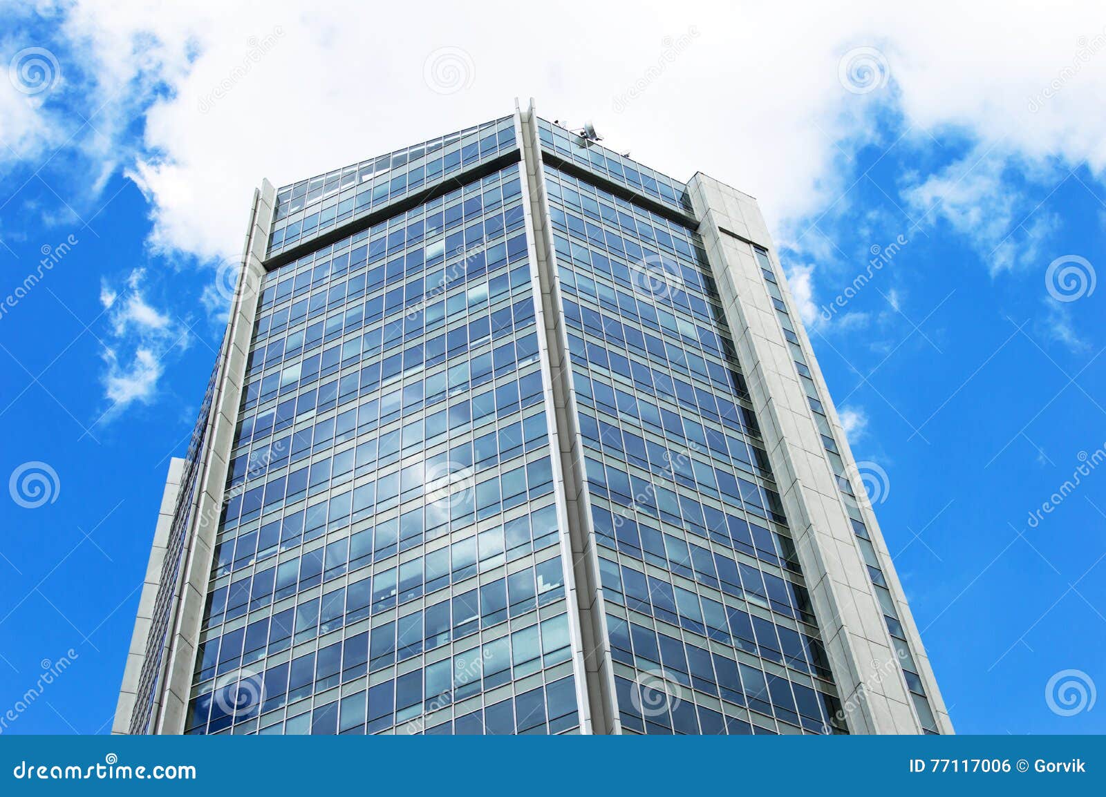 High Skyscraper with Glass Windows Stock Photo - Image of business ...
