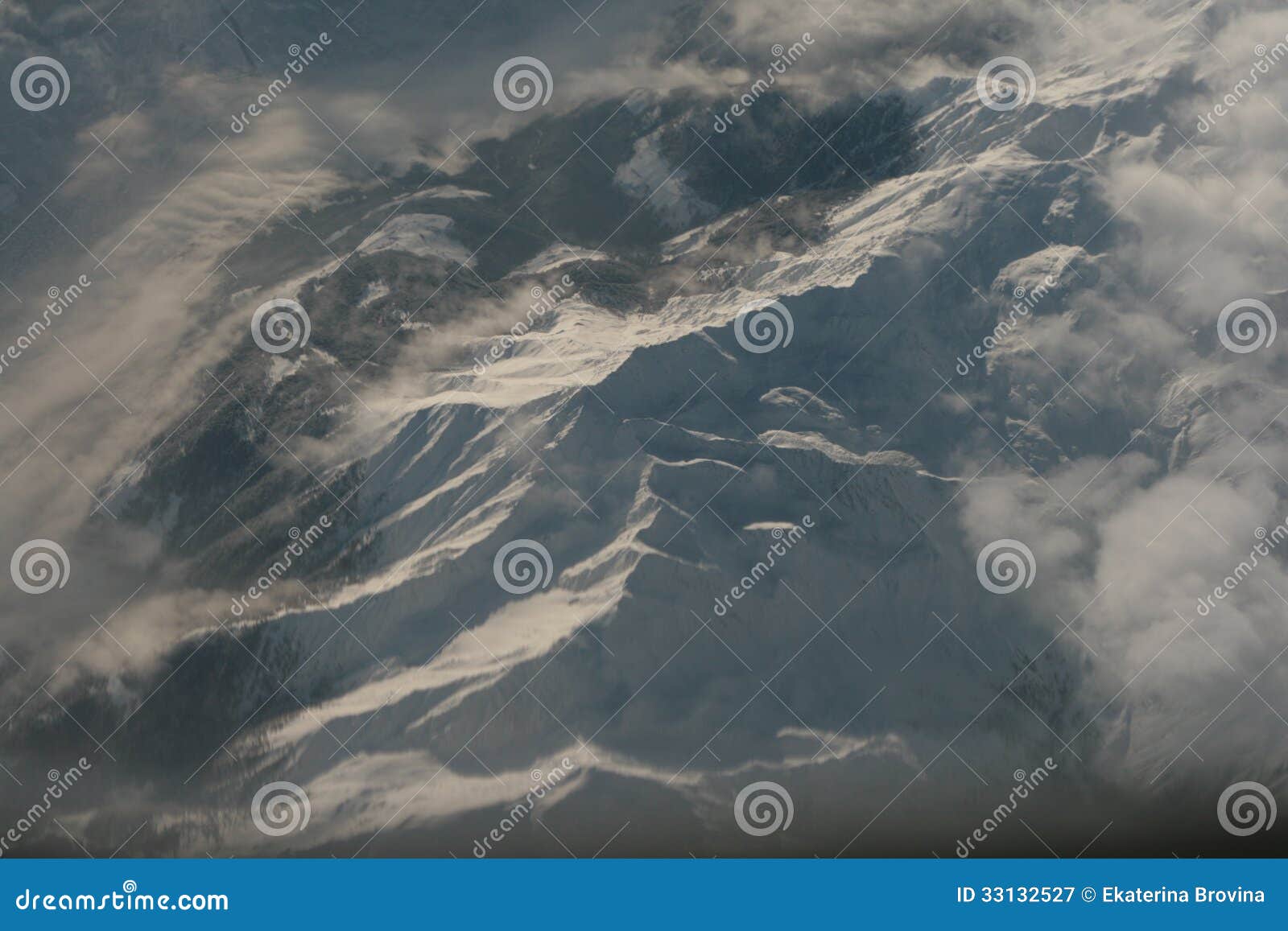 High Snow-covered Mountains Stock Image - Image of cliff, snow: 33132527