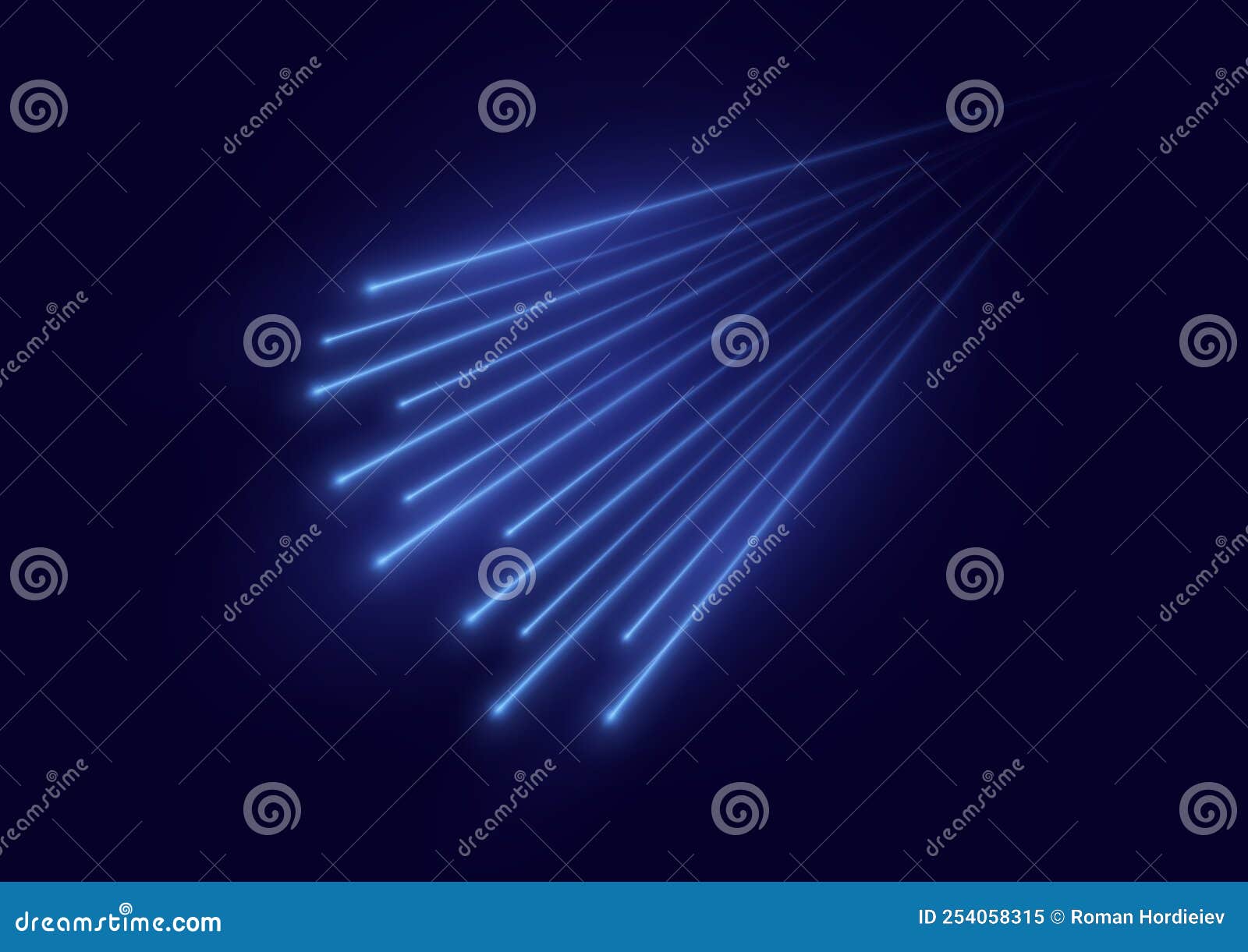 High Motion Speed, Blue Light Lines, Blur Rays Stock Vector ...
