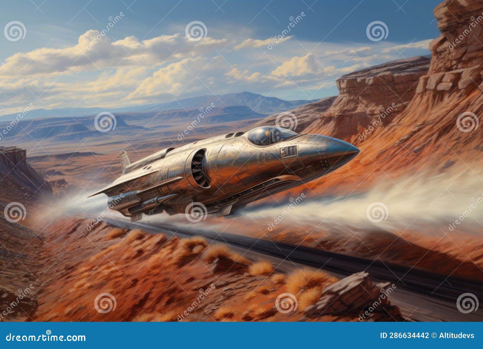 High-speed Aerospace Vehicle in Mid-flight Stock Illustration ...
