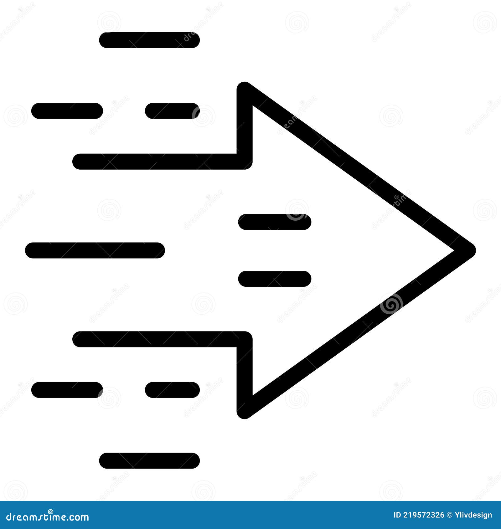 High Speed Arrow Icon, Outline Style Stock Vector - Illustration of ...