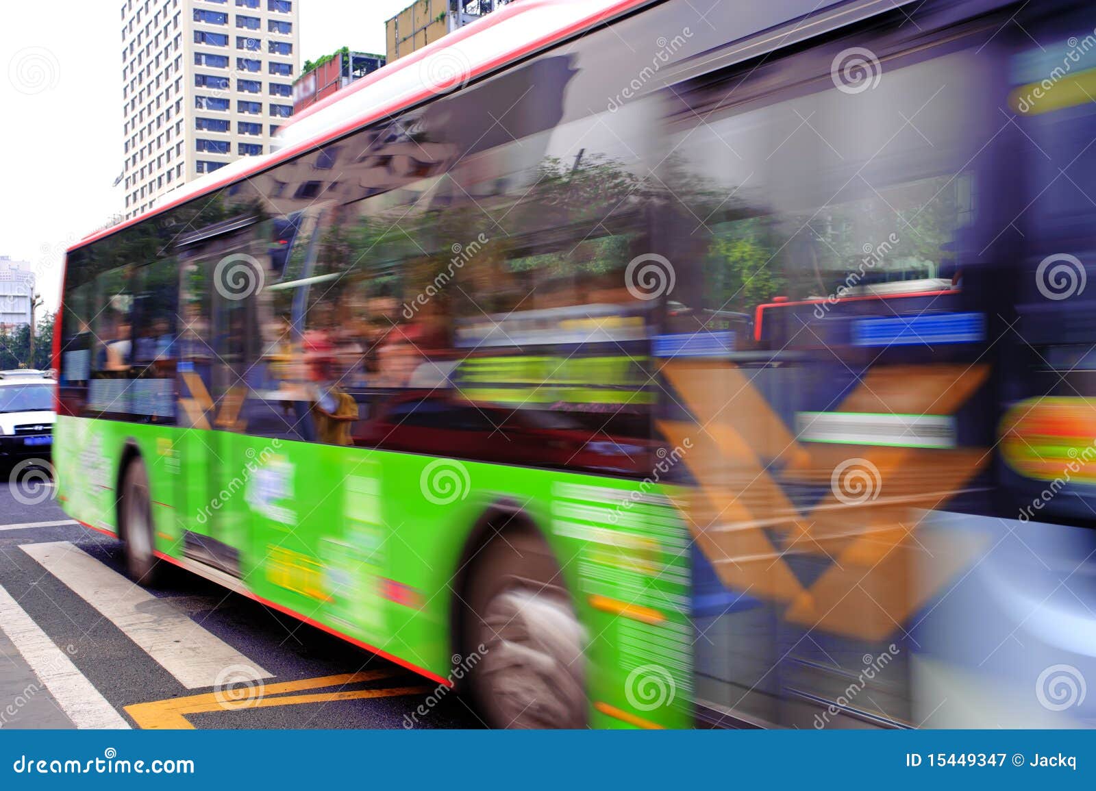 High-speed and Blurred Bus Trails Stock Image - Image of automobile ...