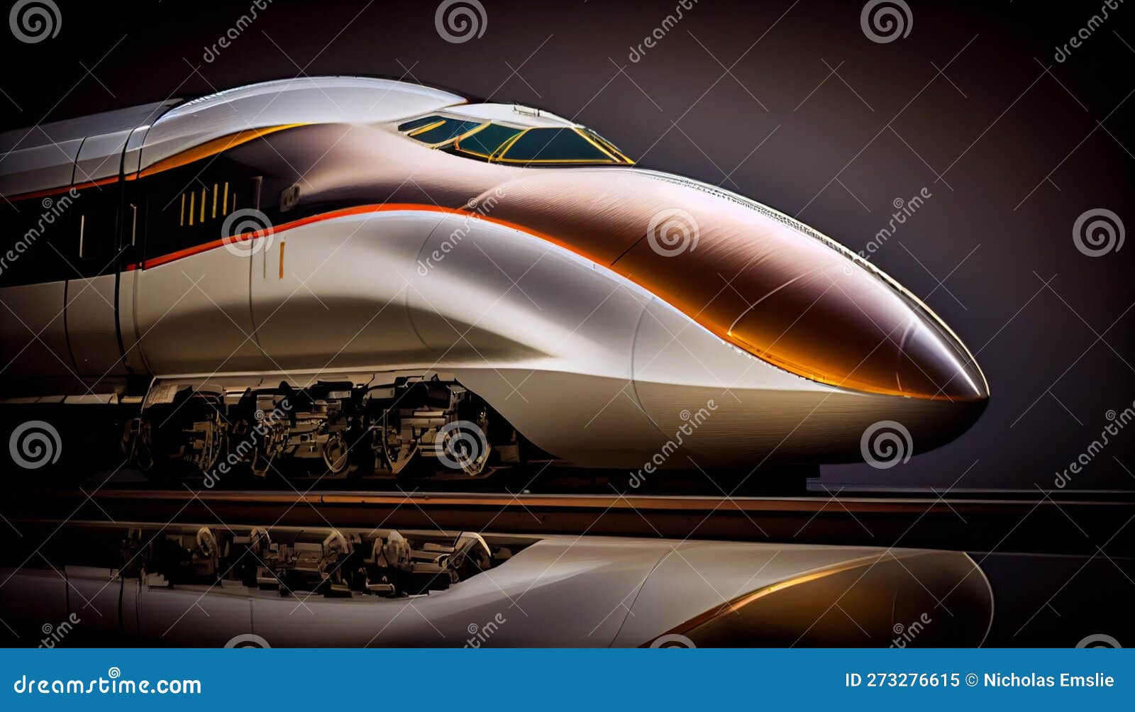 High Speed Bullet Train Ai Generated Stock Illustration - Illustration ...