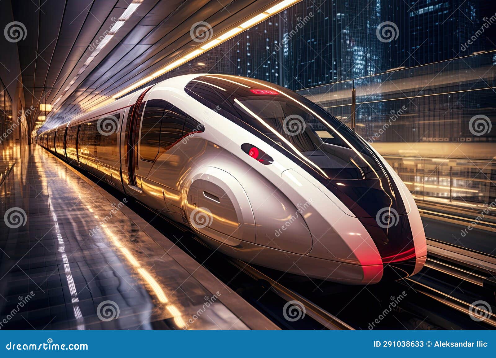 High-speed Bullet Train. Future of Railroad Transportation. Generative ...