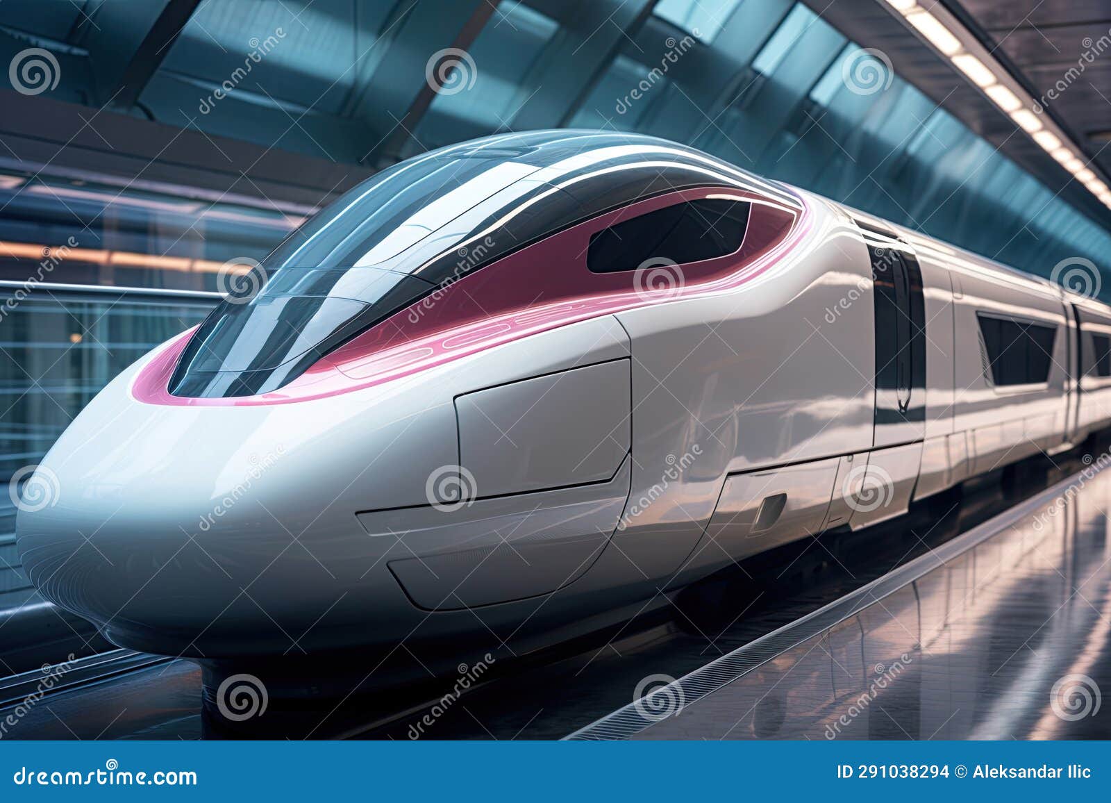 High-speed Bullet Train. Future of Railroad Transportation. Generative ...
