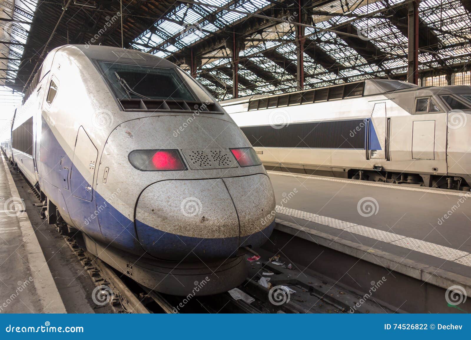 High Speed Bullet Train at the Railway Station Stock Photo - Image of ...