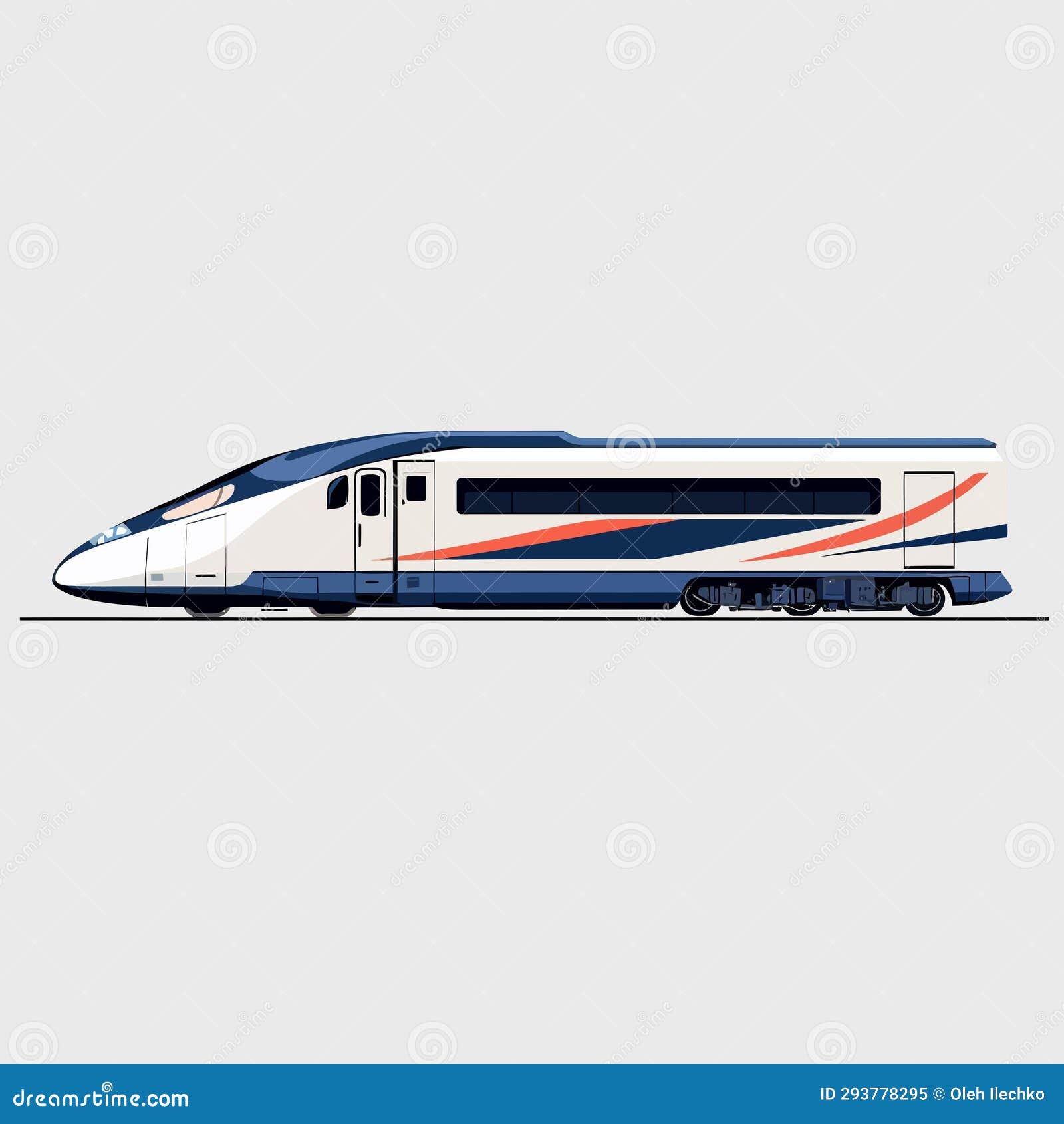 High-Speed Bullet Train Vector Flat Isolated Illustration Stock Vector ...