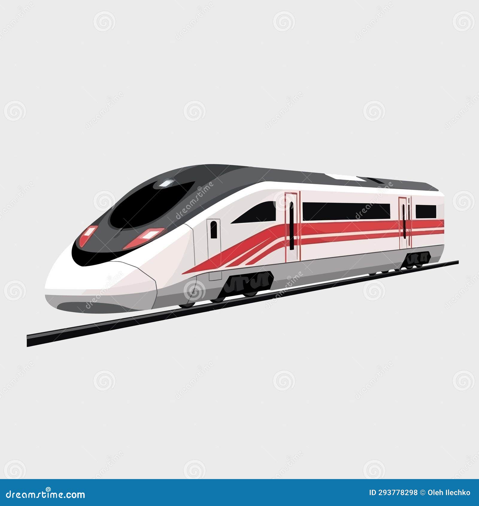 High-Speed Bullet Train Vector Flat Isolated Illustration Stock Vector ...