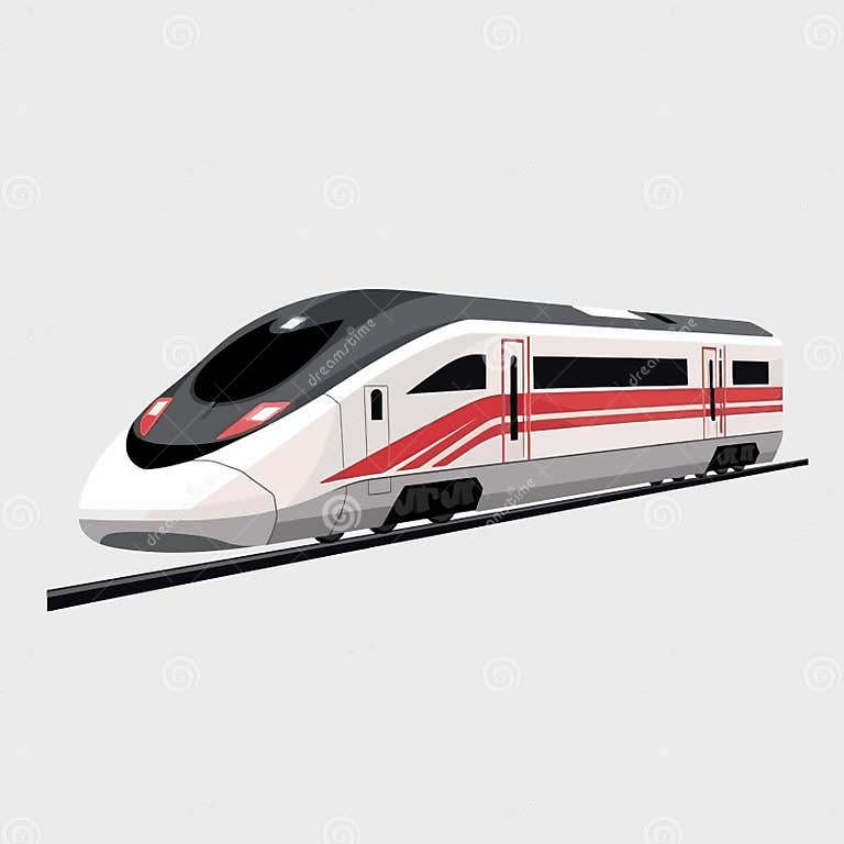 High-Speed Bullet Train Vector Flat Isolated Illustration Stock Vector ...