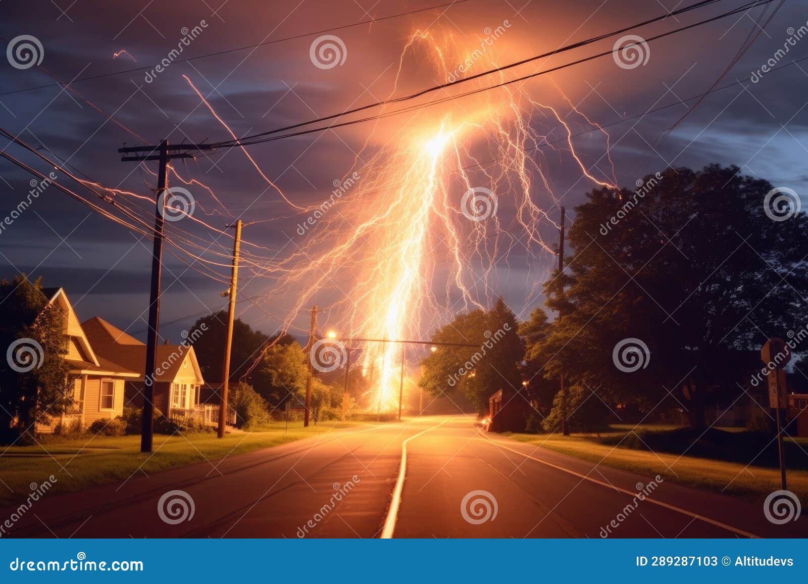 High-speed Capture of Sparks on Power Lines Stock Image - Image of ...