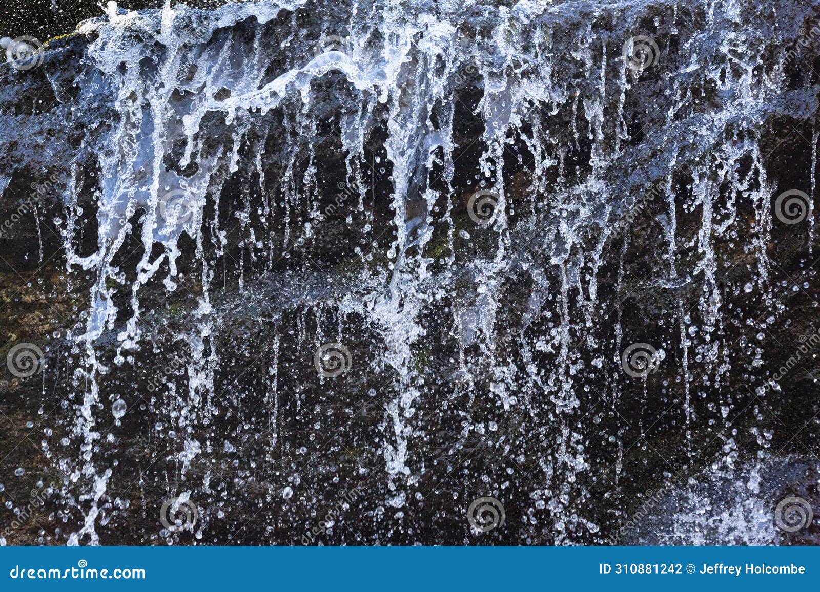 High Speed Capture of Strings and Sheets of a Waterfall Stock Photo ...