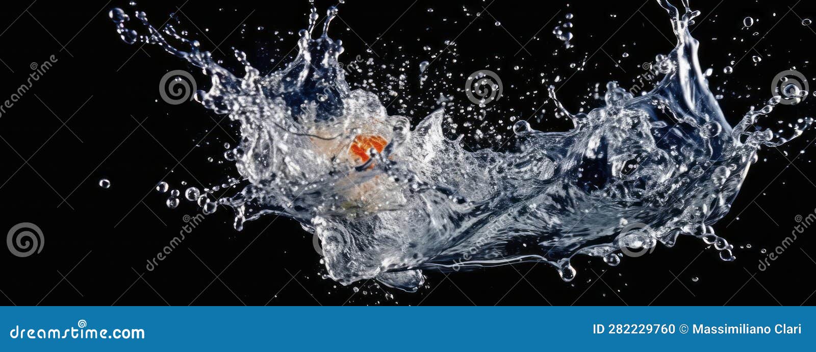 A High-speed Capture of Water Splashing Against a Surface, Creating a ...