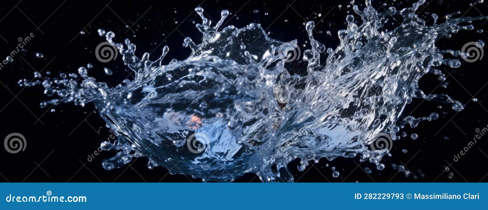 A High-speed Capture of Water Splashing Against a Surface, Creating a ...