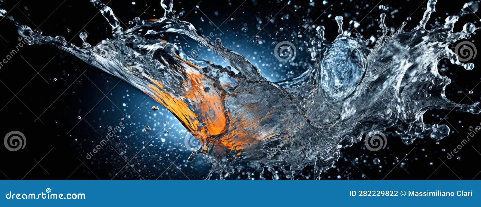 A High-speed Capture of Water Splashing Against a Surface, Creating a ...