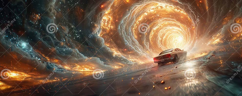 A High-speed Car Chase Ends As the Vehicle Leaps into a Time Tunnel ... A High-speed Car Chase Ends As the Vehicle Leaps into a Time Tunnel ...