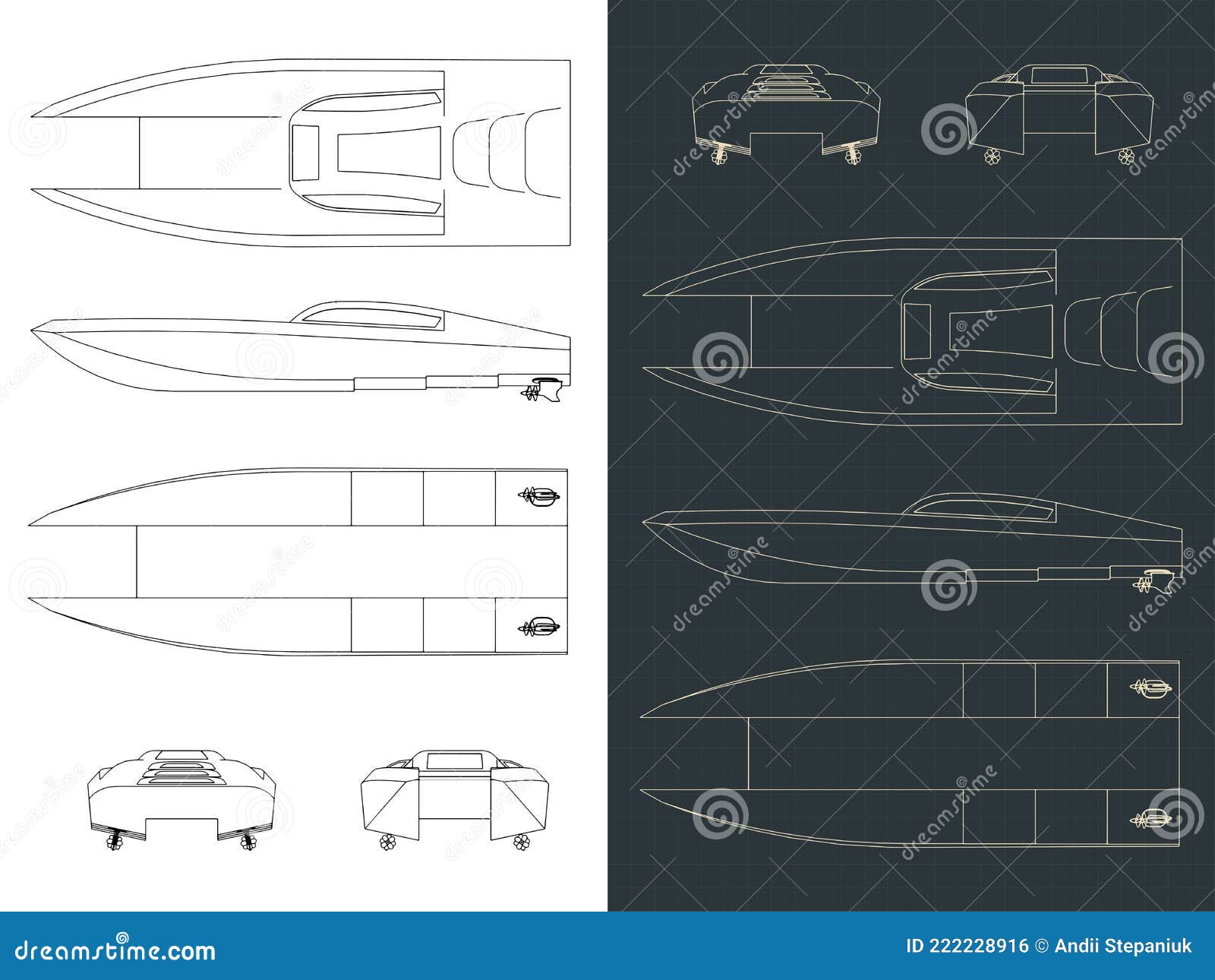 High Speed Catamaran Drawings Stock Vector - Illustration of journey ...