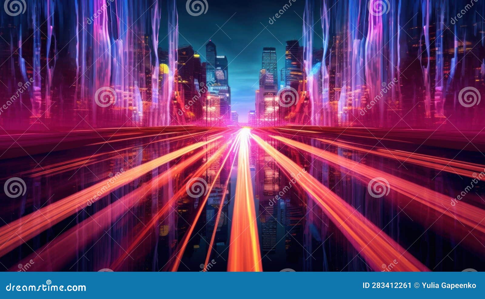 High Speed City Road. Illustration AI Generative Stock Illustration ...