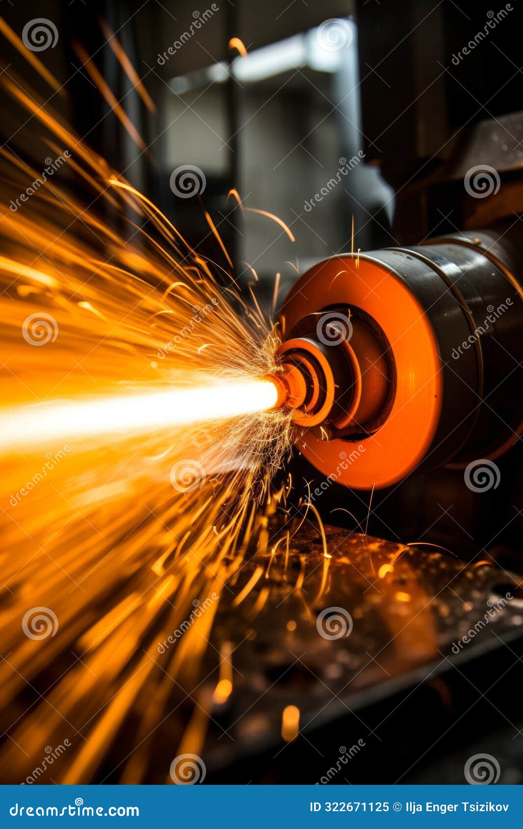 High Speed Cnc Lathe Tool with Glowing Cutting Edge in Sharp Focus for ...