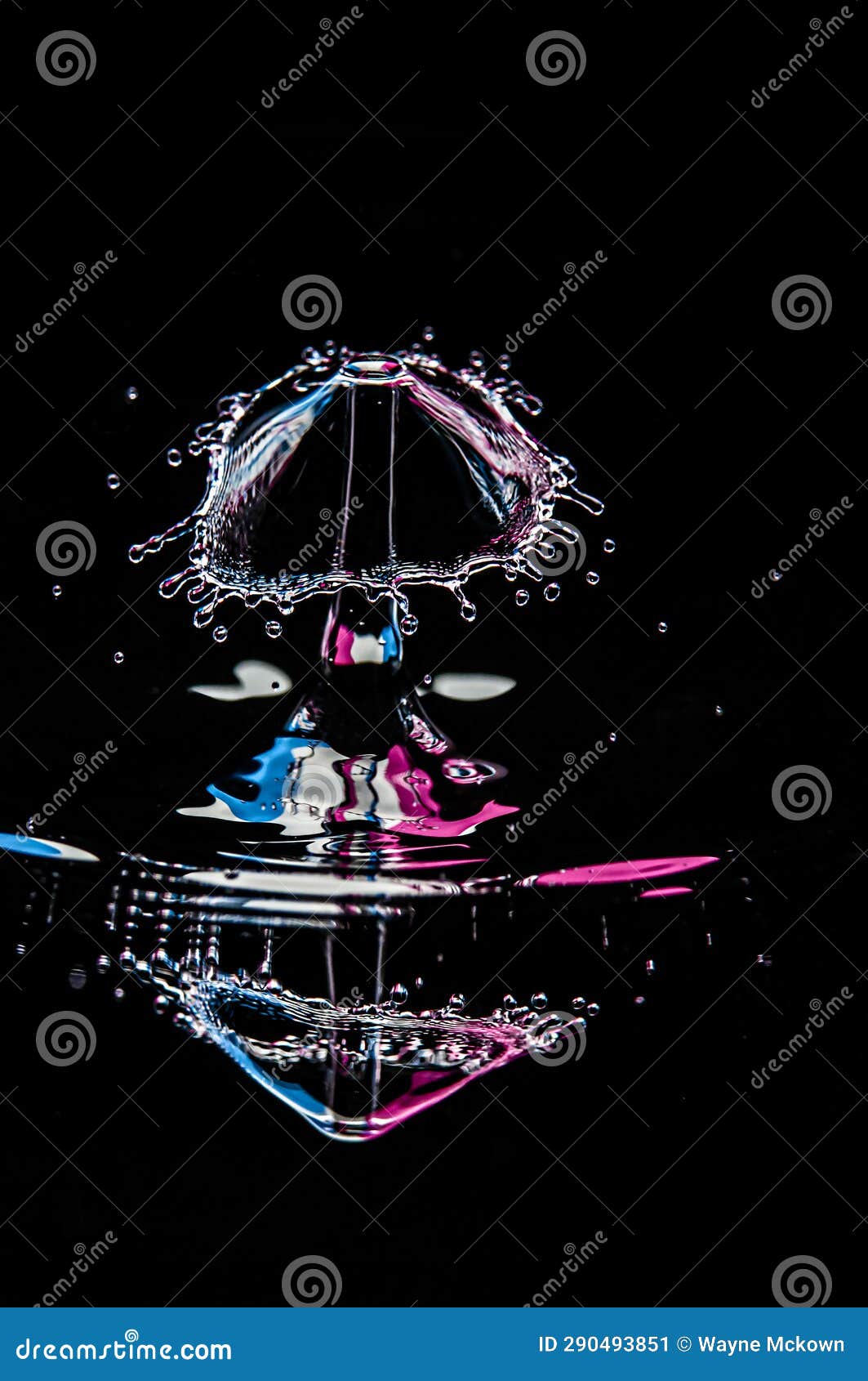 Colored Water Drop on Black Background Stock Image - Image of realistic ...