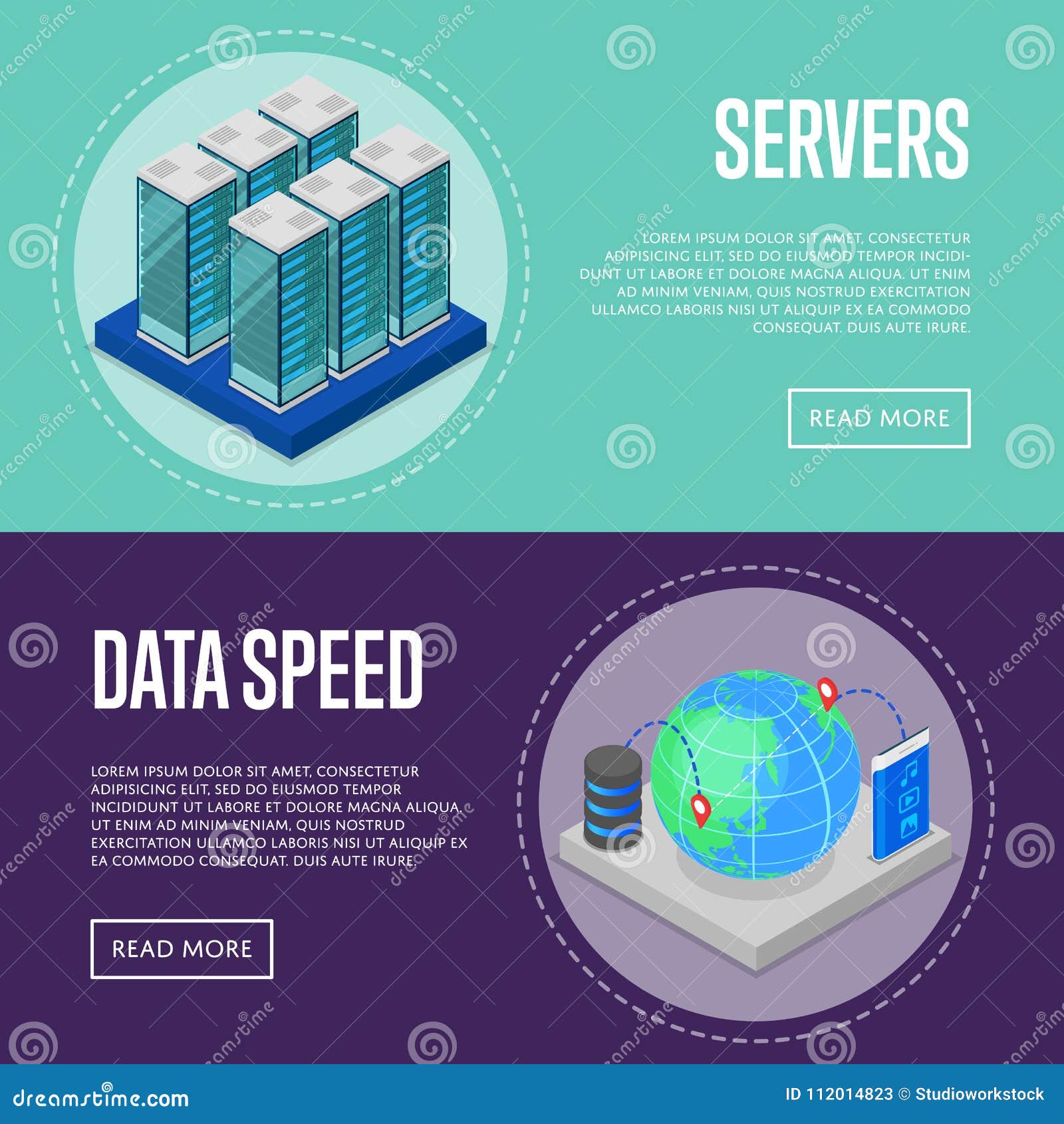 High Speed Communication Service Posters Stock Vector - Illustration of ...