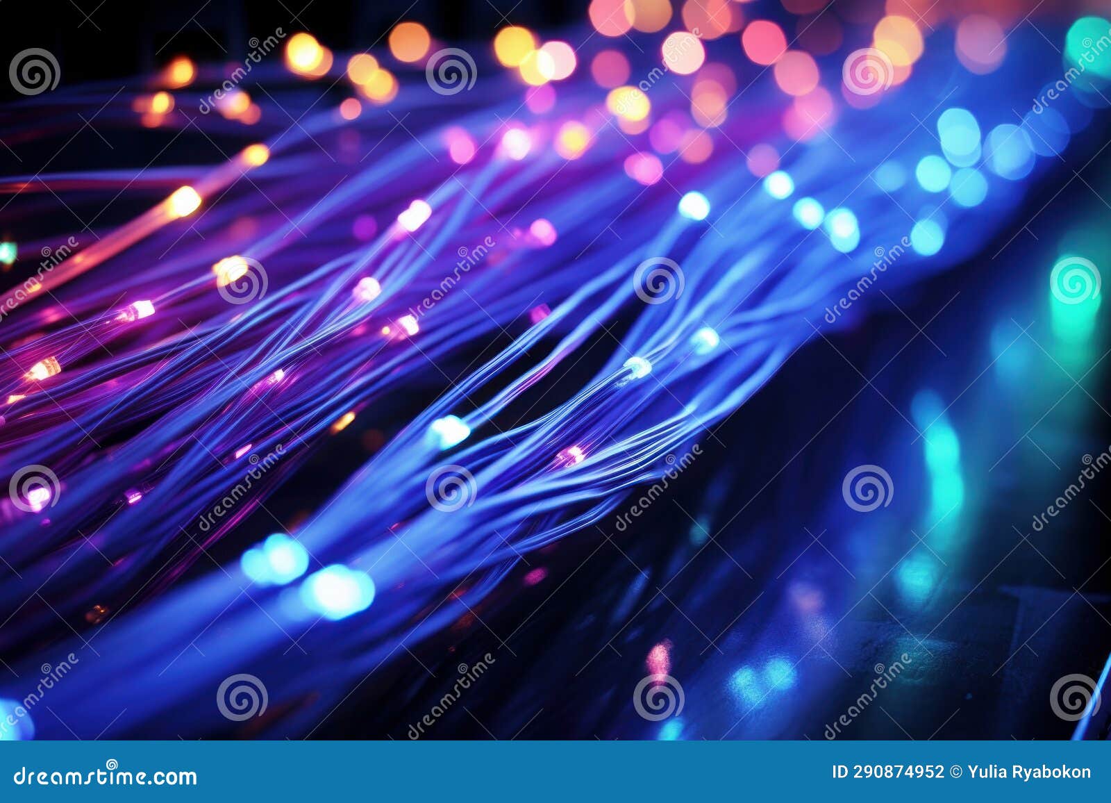 High-speed Connection Fiber Optic. Generate Ai Stock Photo - Image of ...