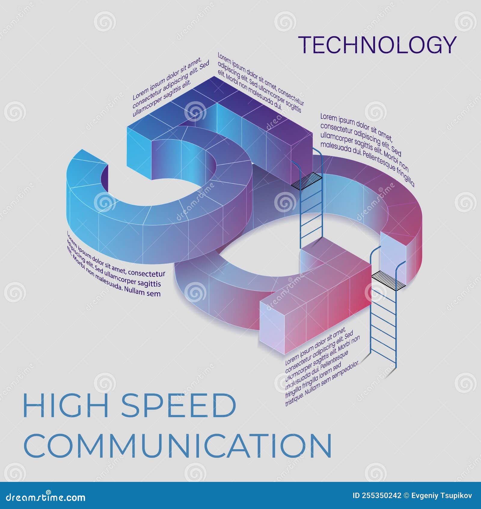 High speed connection. stock vector. Illustration of business - 255350242