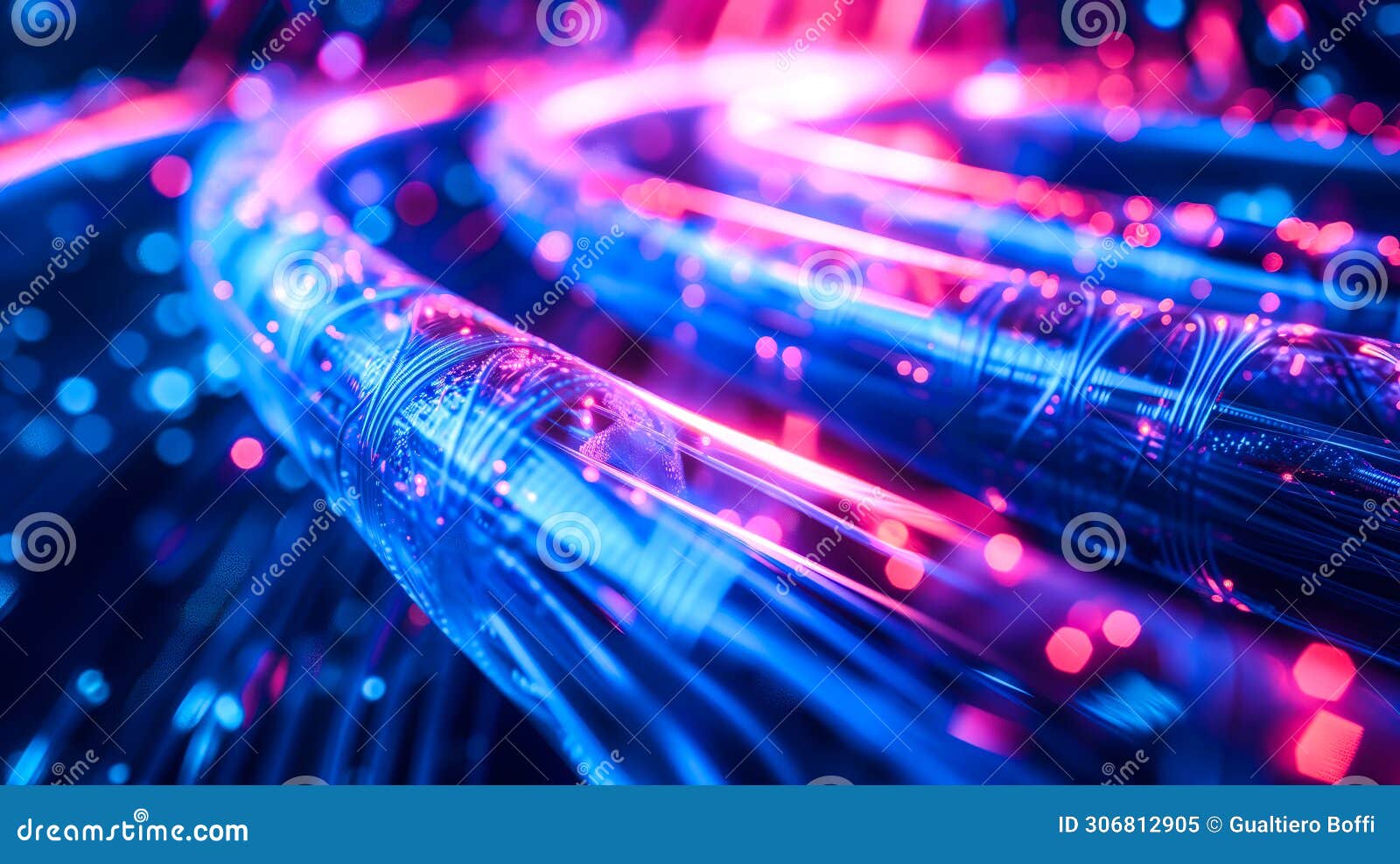 High-speed Connections, Computer Technology Background. Selective Focus ...