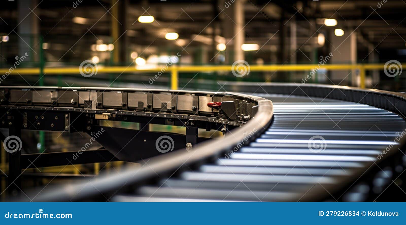 A High-speed Conveyor in a Modern Factory, Symbolizing Efficiency and ...