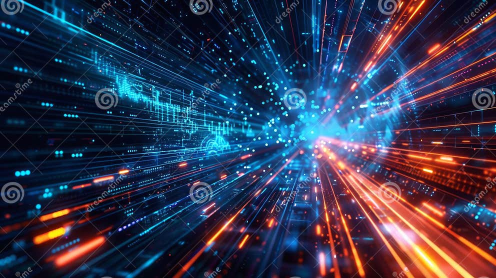 High-Speed Data Stream Cyberspace - Digital Data Flow Visualization in ...