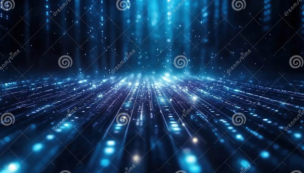 High Speed Data Transfer Binary Code Flowing In Fast Motion Representing Advanced Connectivity