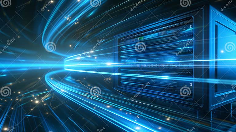 High-Speed Data Transfer Visualization Stock Image - Image of digital ...