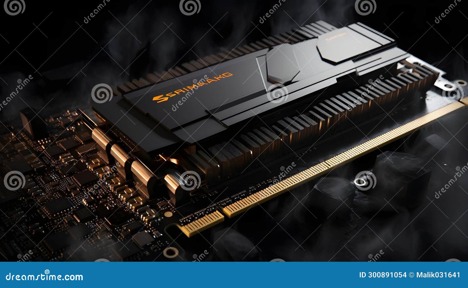 High-speed DDR4 RAM Modules with Stylish Heatsinks Stock Illustration ...
