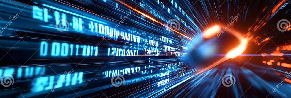 HighSpeed Digital Data Flow Abstract Technology Background a Futuristic ...