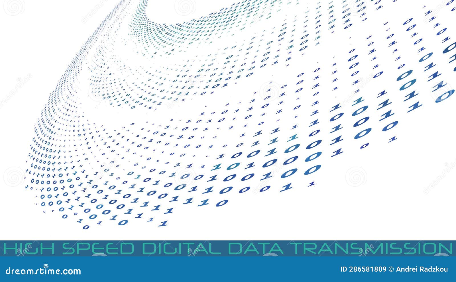 High Speed Digital Data Transmission. Vector Graphics Stock Vector ...