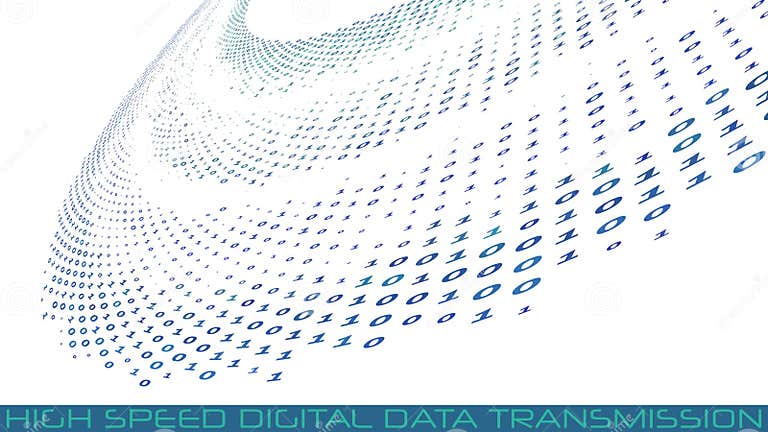 High Speed Digital Data Transmission. Vector Graphics Stock ...