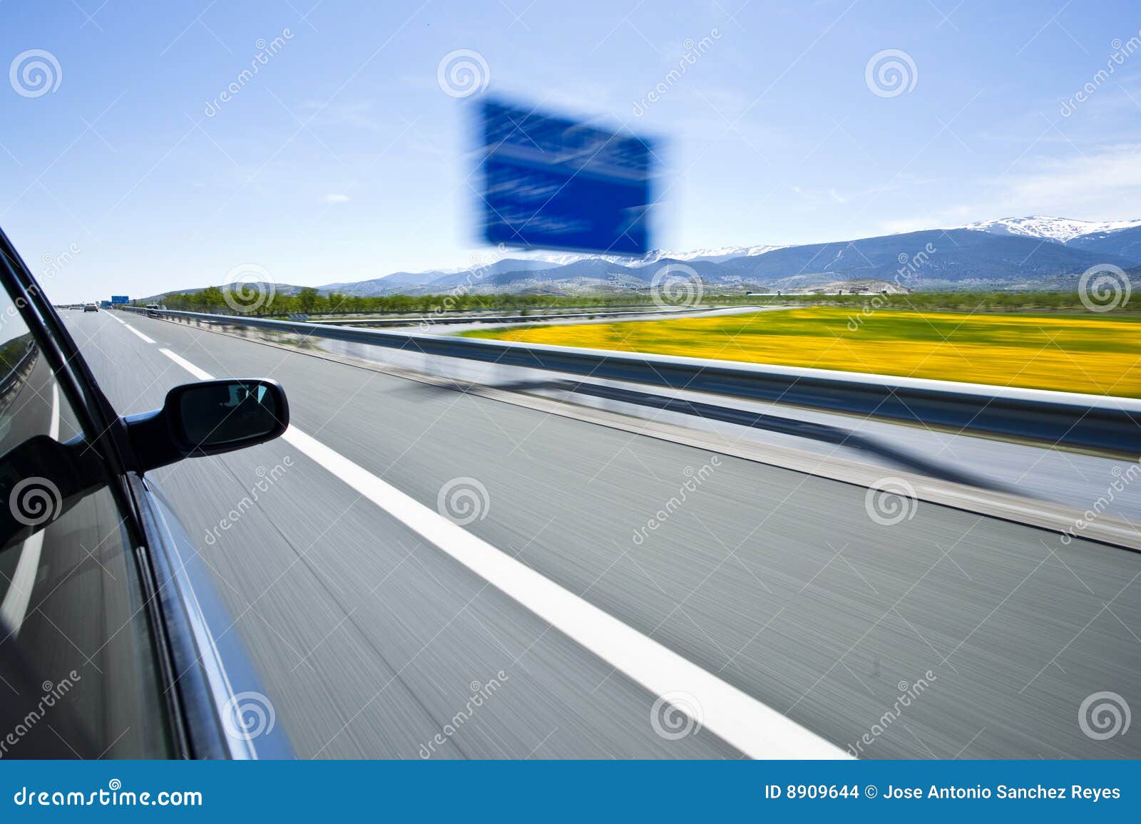 High speed driving stock photo. Image of horizontal, motion - 8909644