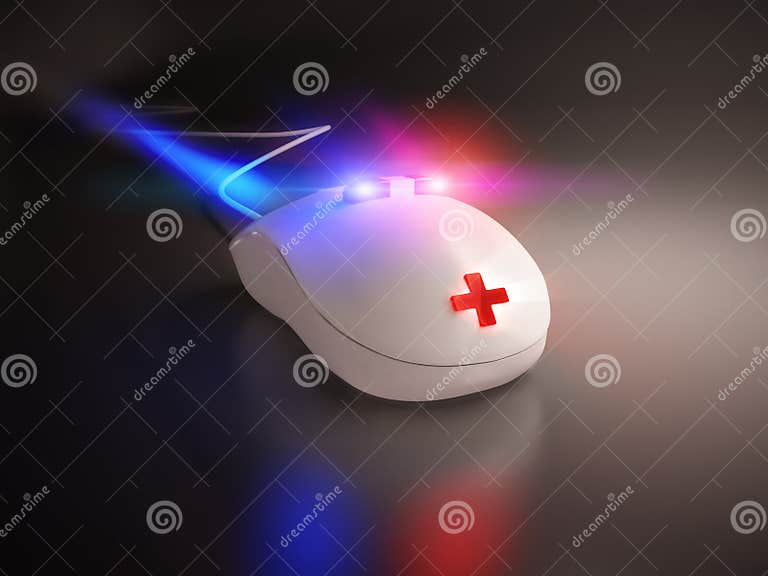 High speed emergency mouse stock illustration. Illustration of light ...