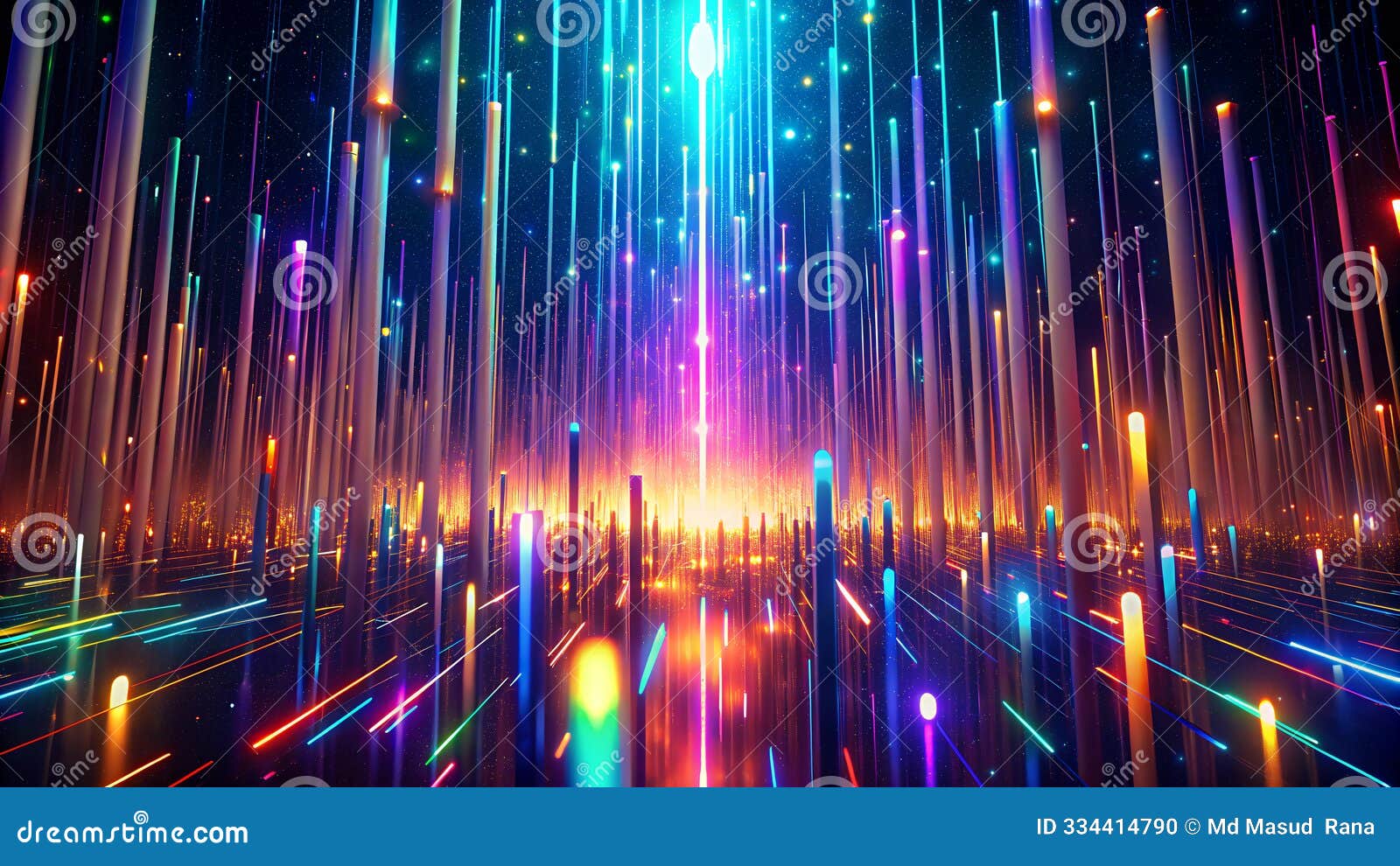 Modern Abstract High-speed Energy Light Lines are Falling Down ...