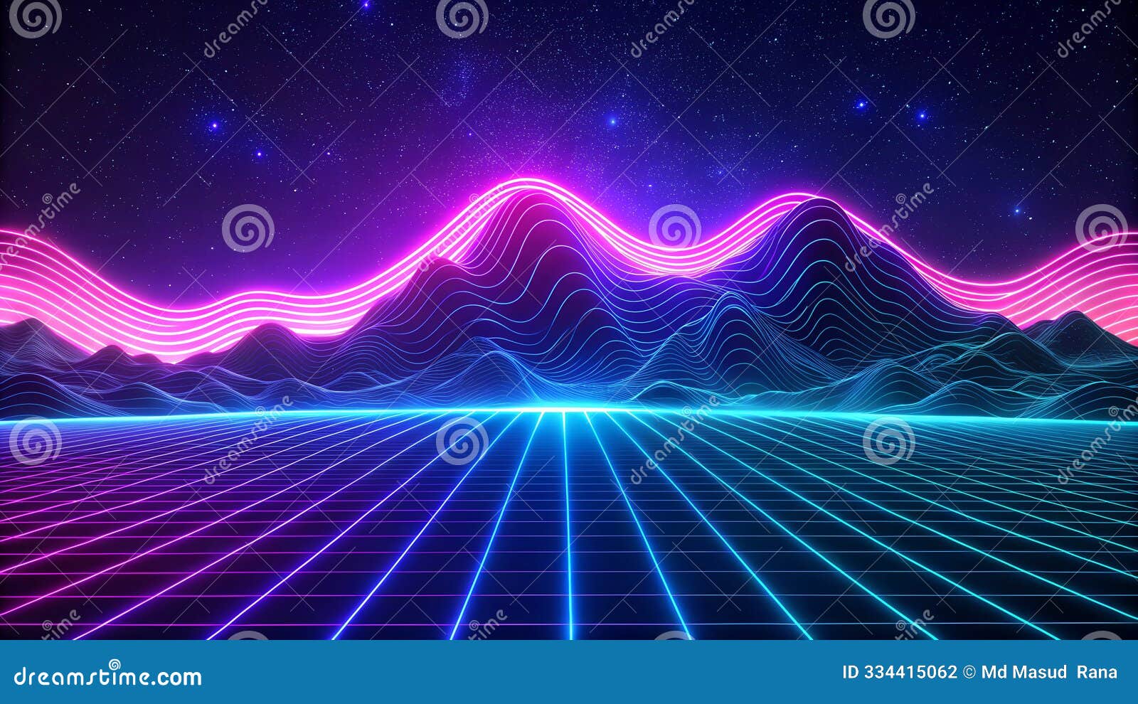 High-speed Energy Glows Retro Light Lines Wave Flow in Background ...