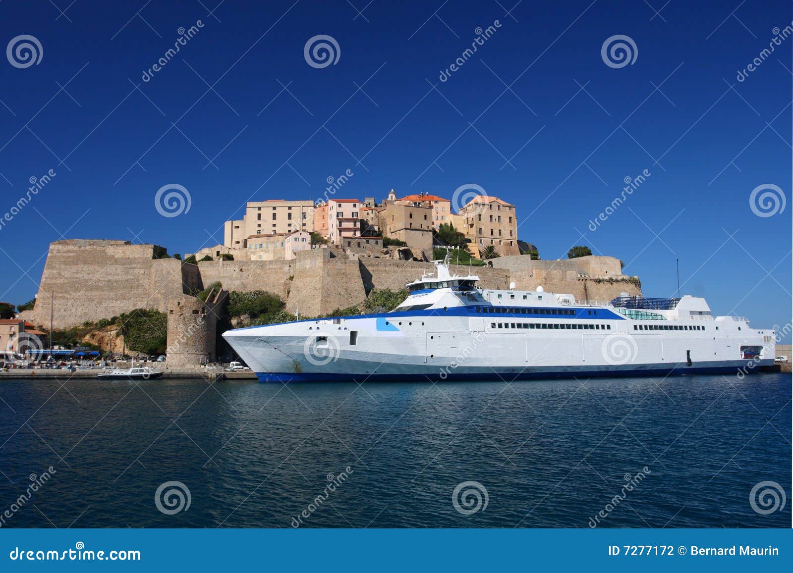 High Speed Ferry Moored in Front of Citadel Stock Photo - Image of ...
