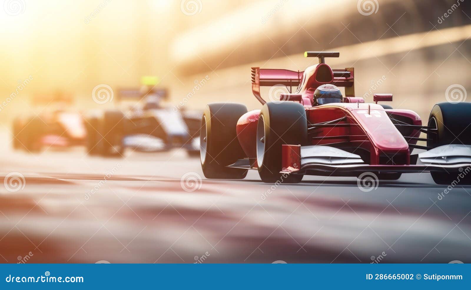 High-speed Formula One Racing on the Speed Motion Stock Illustration ...