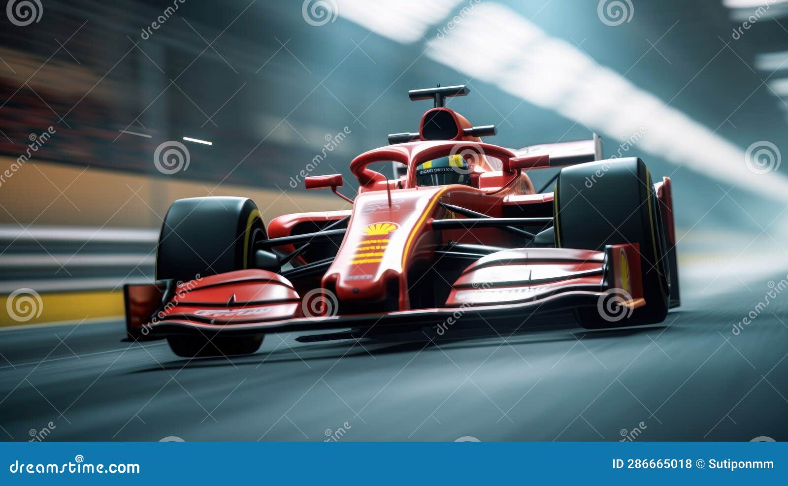 High-speed Formula One Racing on the Speed Motion Stock Illustration ...