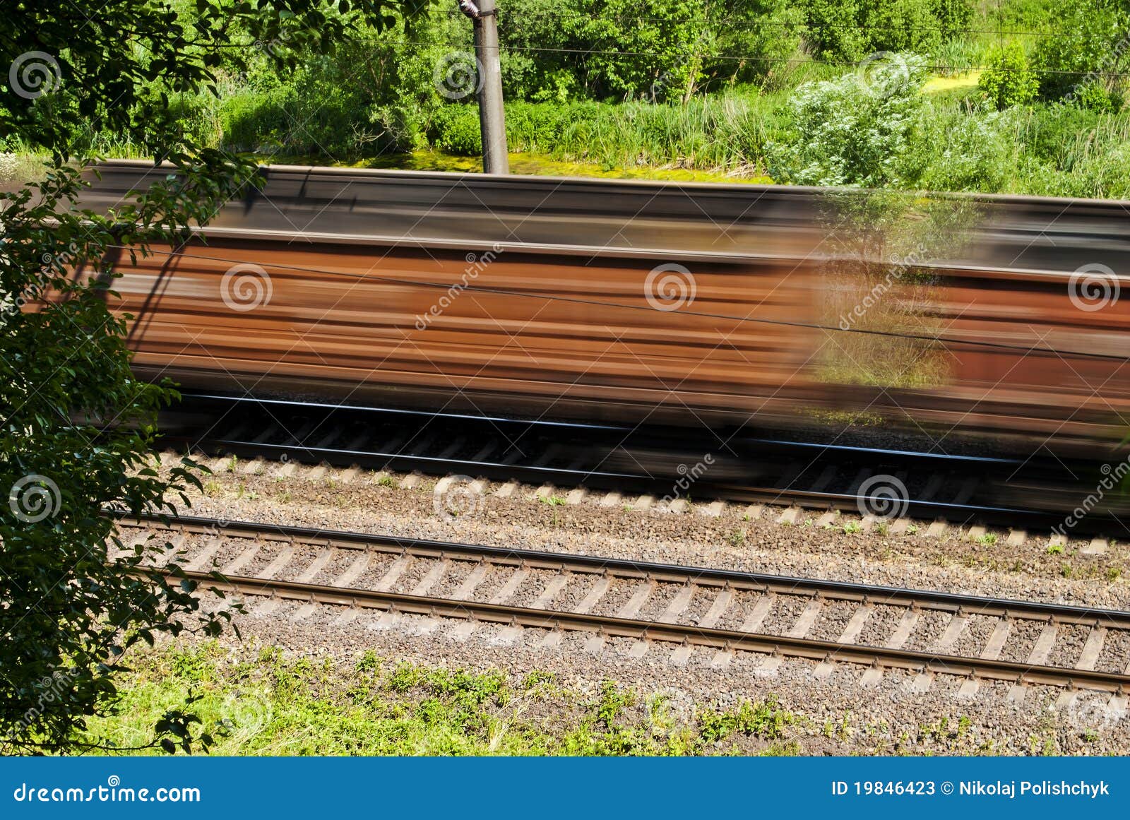 High speed freight train. stock image. Image of nature - 19846423