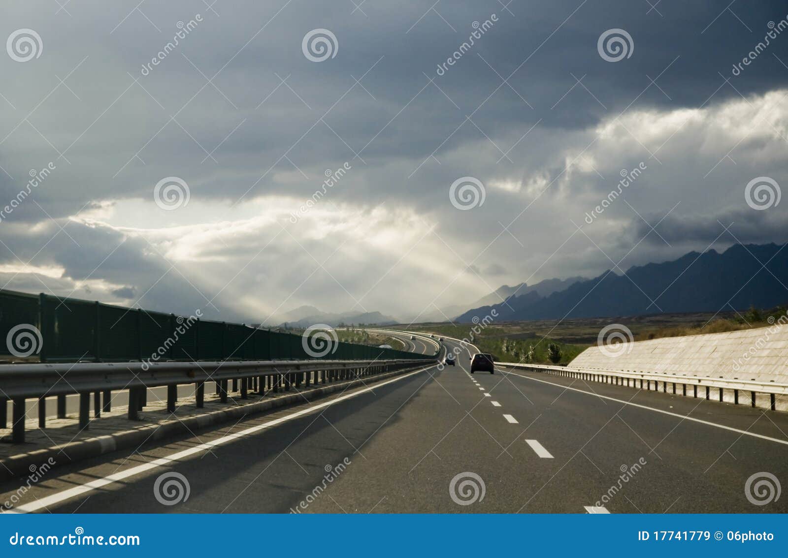 High-speed highway stock image. Image of mountain, striped - 17741779