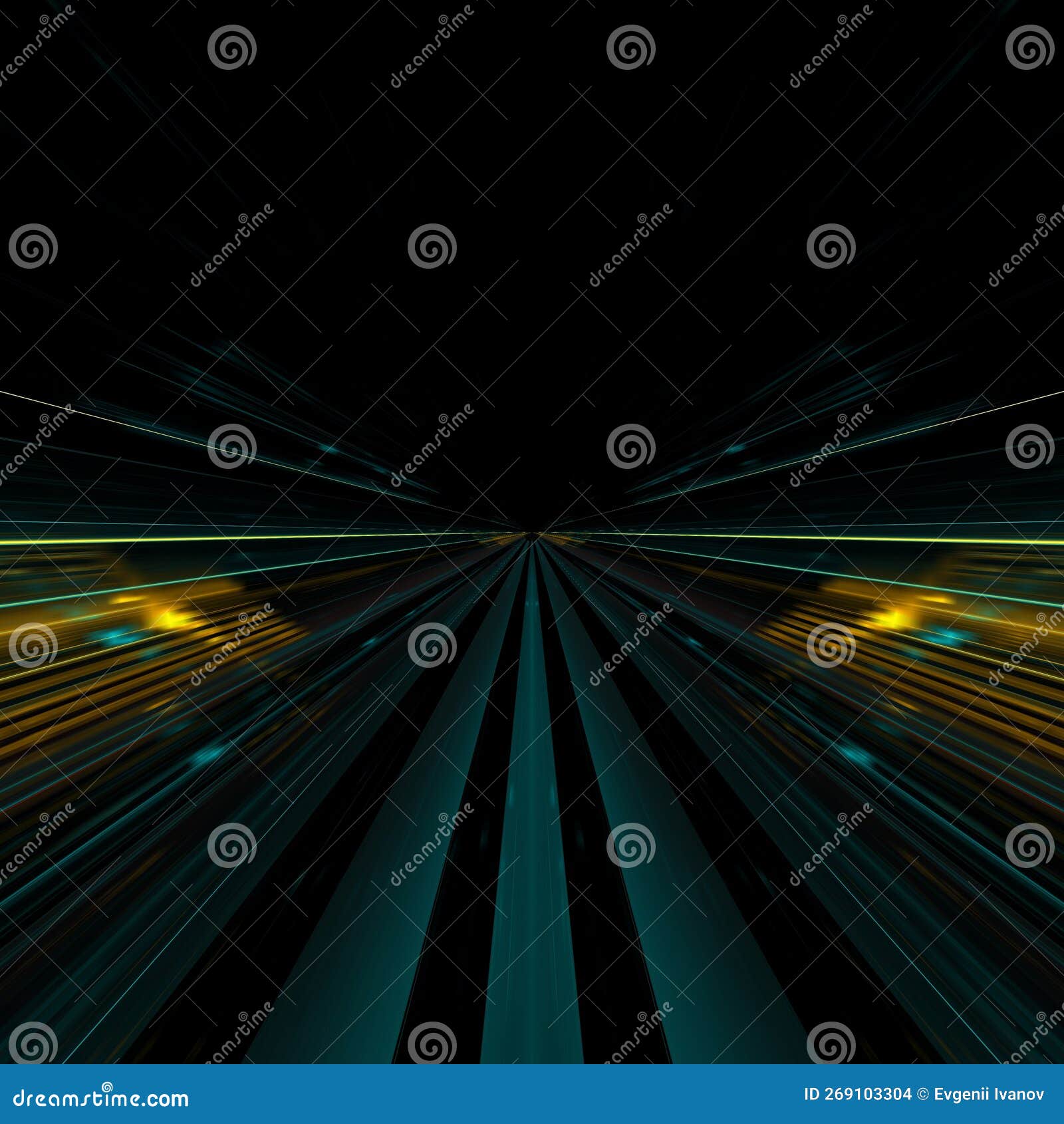 High-speed Hyper Jump In Space, Accelerated Movement In The Tunnel ...