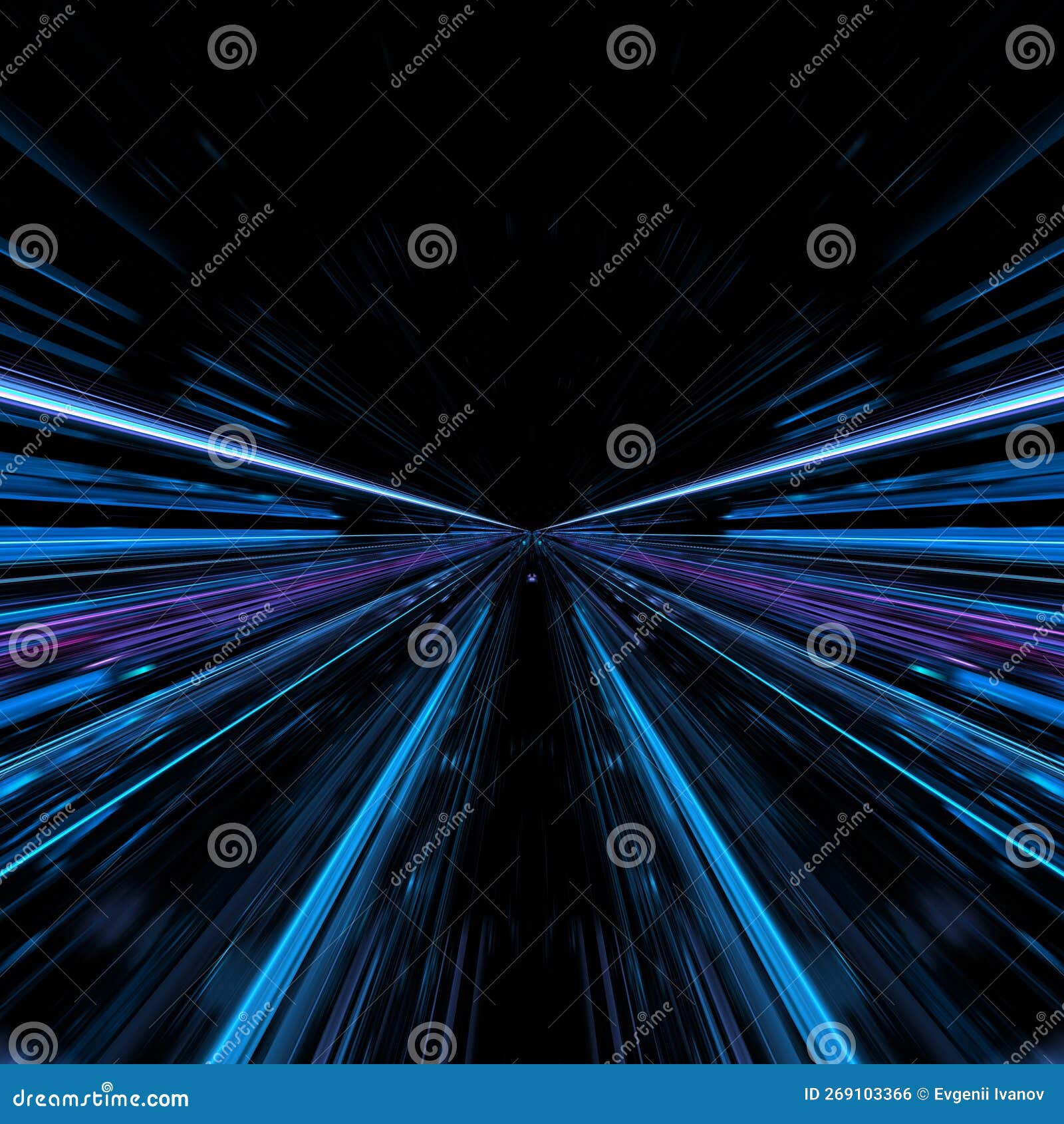 High-speed Hyper Jump in Space, Accelerated Movement in the Tunnel ...