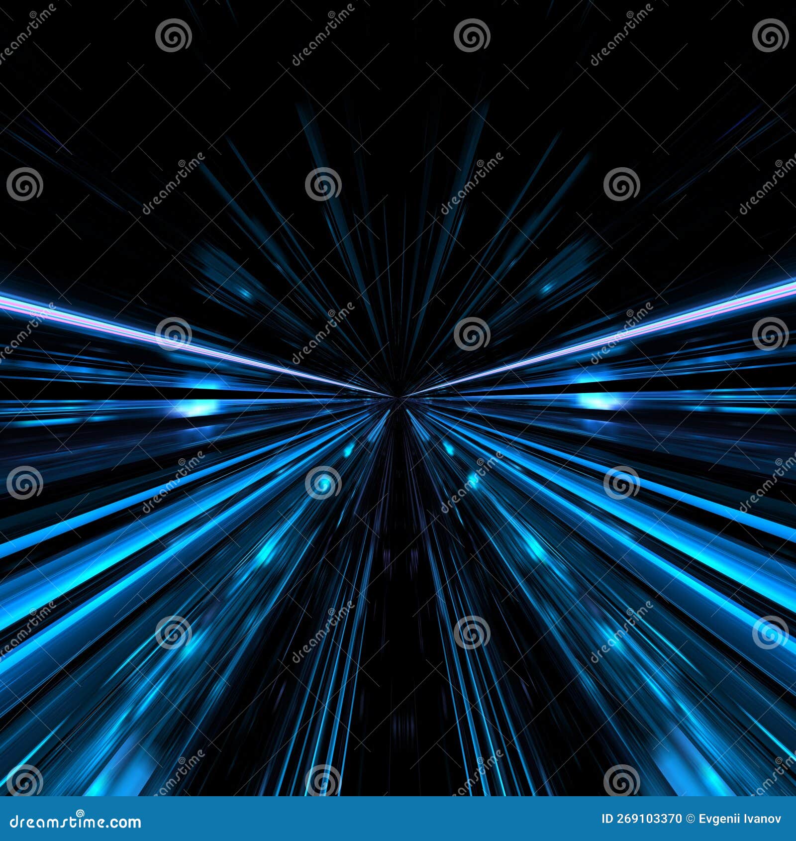 High-speed Hyper Jump in Space, Accelerated Movement in the Tunnel ...