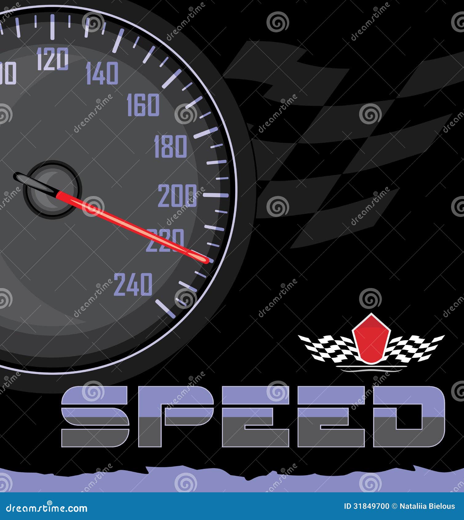 High Speed. Icon for Design Stock Vector - Illustration of miles, black ...