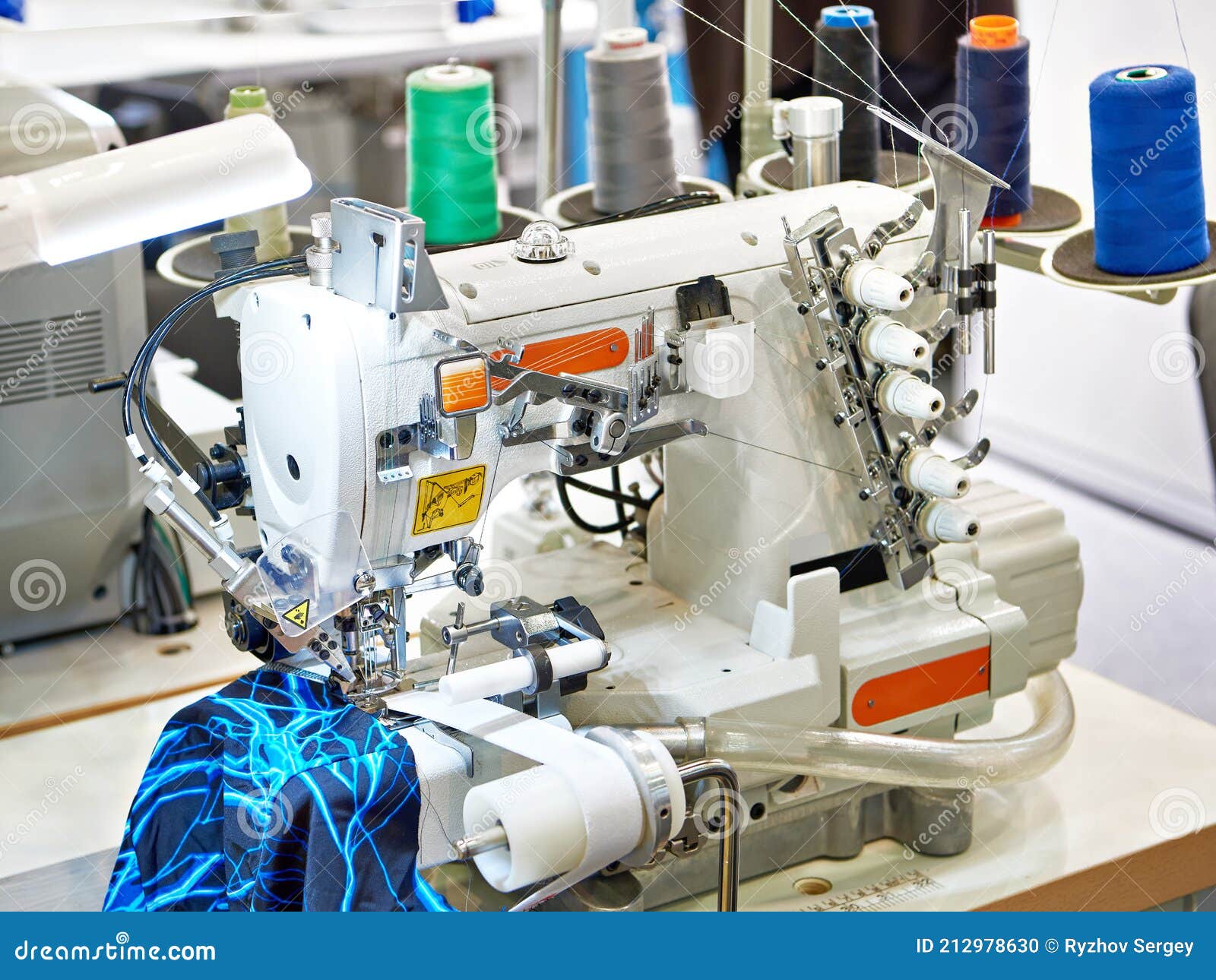 Interlock Stitch Sewing Machine Stock Photo - Image of interlocked ...