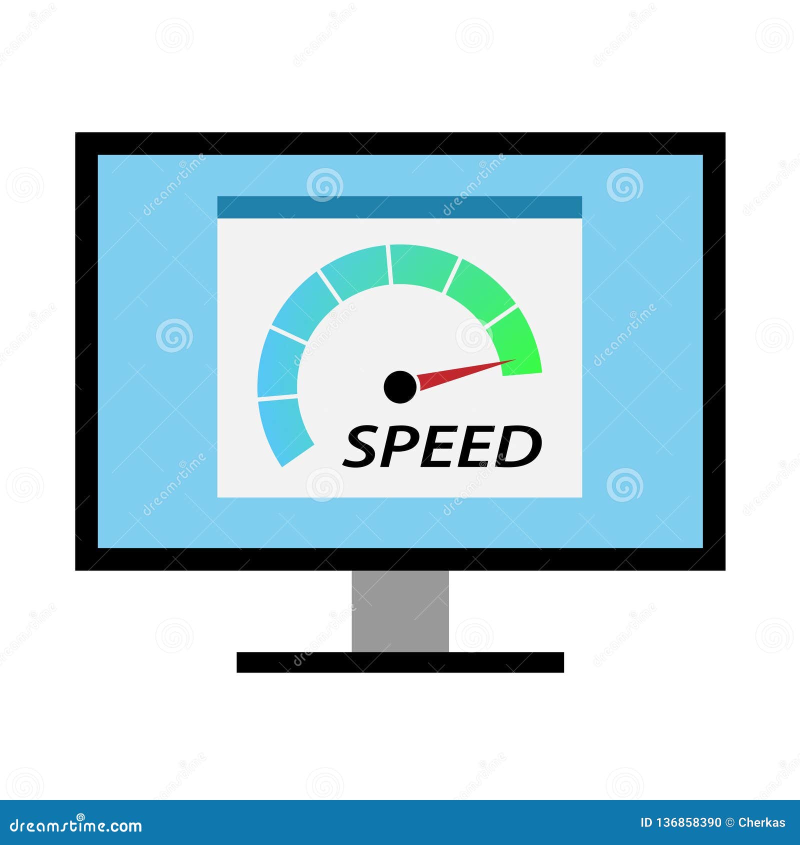 High Speed Internet, Computer Test Stock Vector - Illustration of high ...